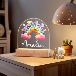 Baby Night Light, Cute Rainbow Night Light, Personalized Night Light ...