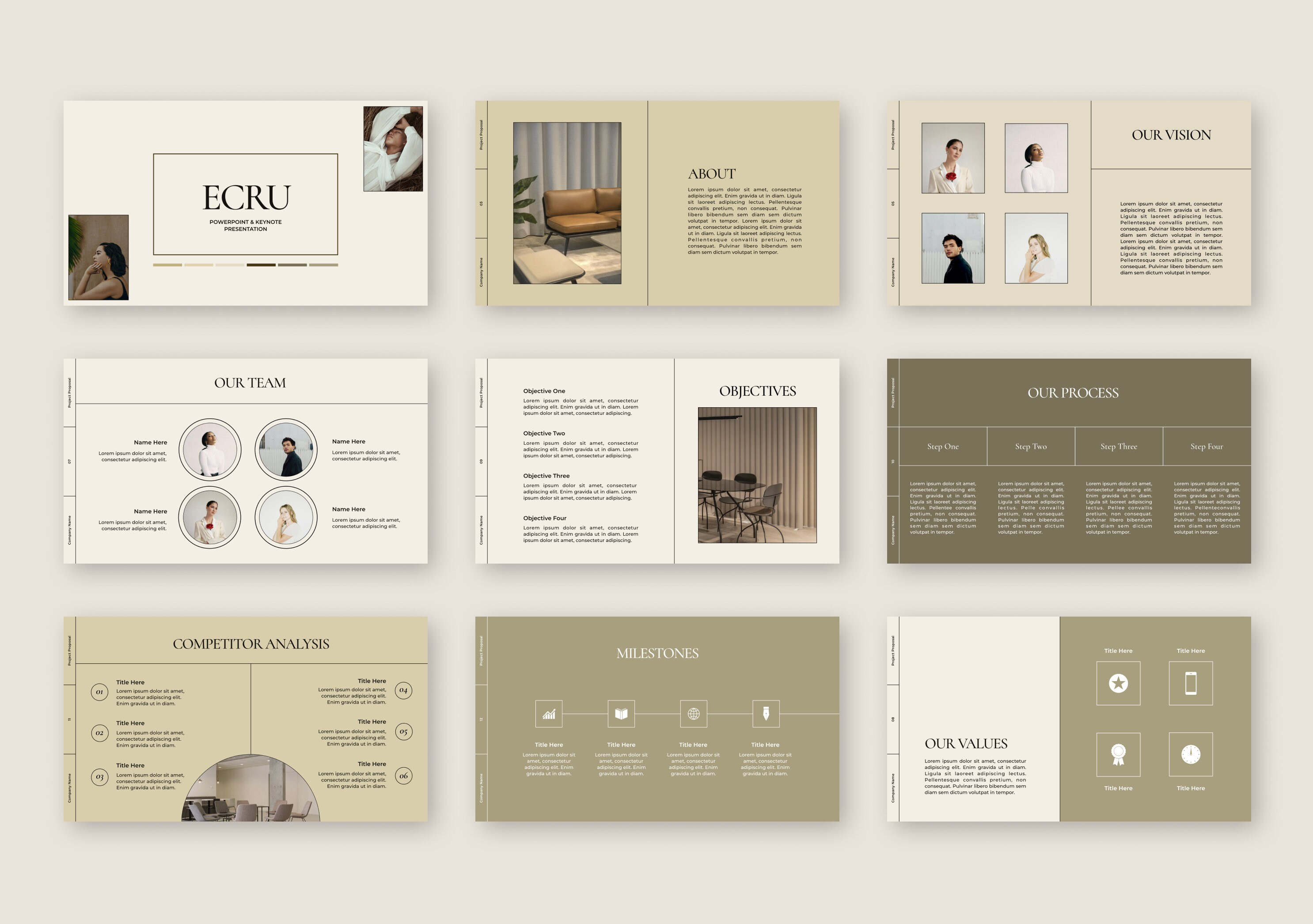 Ecru Modern Business Proposal Keynote and Powerpoint Pitch - Etsy