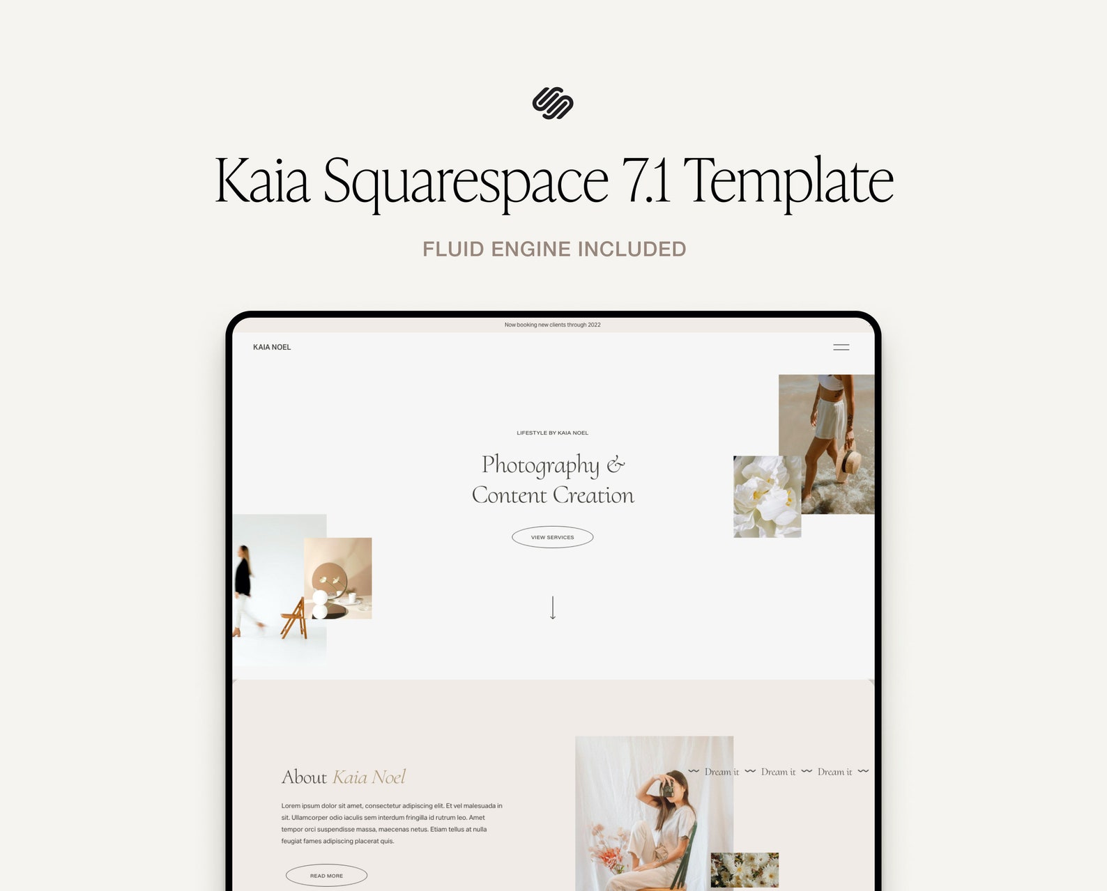Kaia Squarespace 7.1 Website Template | Modern Squarespace Template Design | 9 Pages | Fluid ...