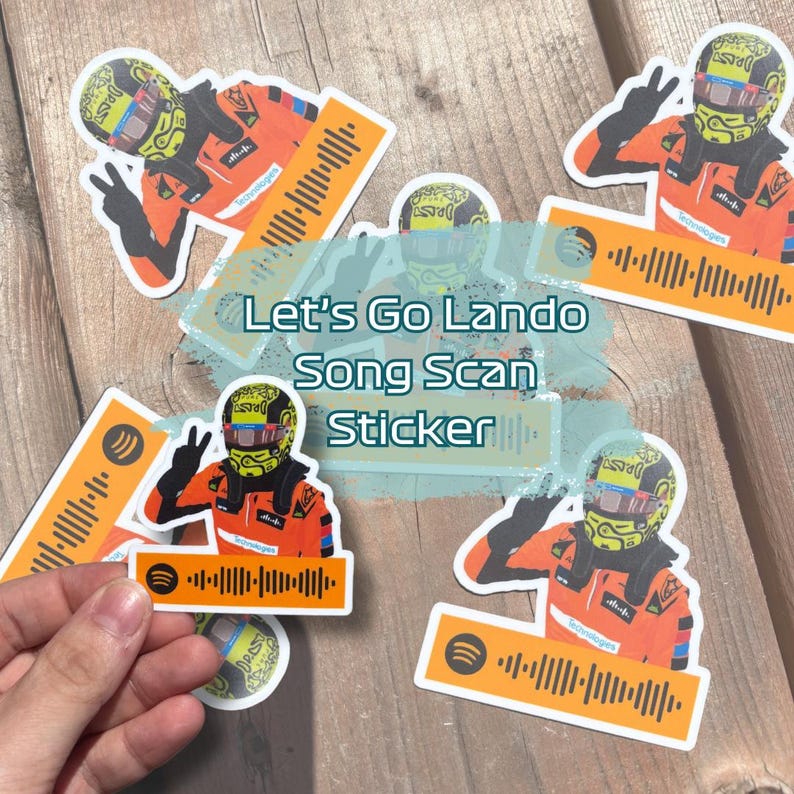 Let's Go Lando Song Scan Sticker | Lando Norris - Etsy