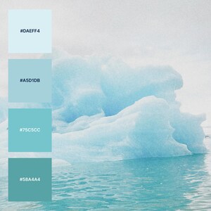 Icelandic Glacier Color Palette – 50+ Nature-inspired Colors for ...