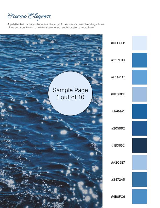 Icelandic Sea Color Palette – 100+ Ocean-inspired Colors for Procreate, Figma, and Brand Design ...