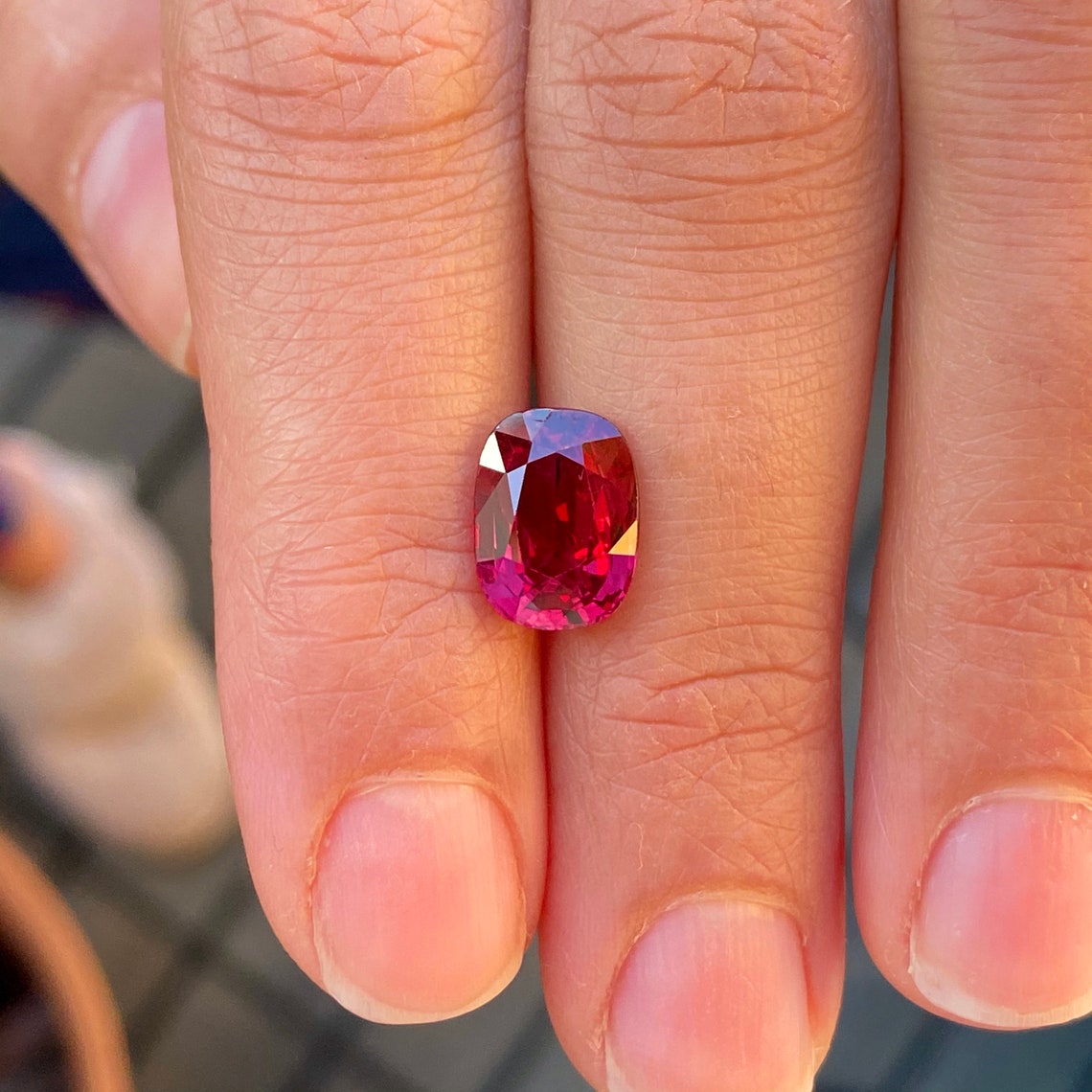 SOLD CERTIFIED UNHEATED Thai Ruby 3.66ct | Etsy