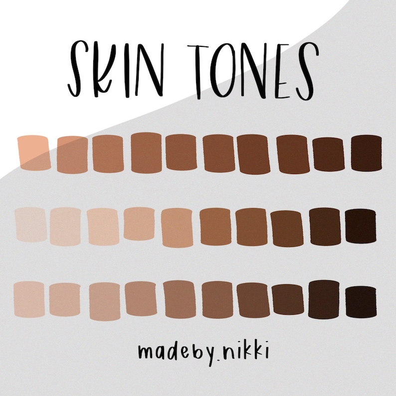 Procreate Skin Tone Palette - Etsy Procreate Skin Tone Palette - Etsy