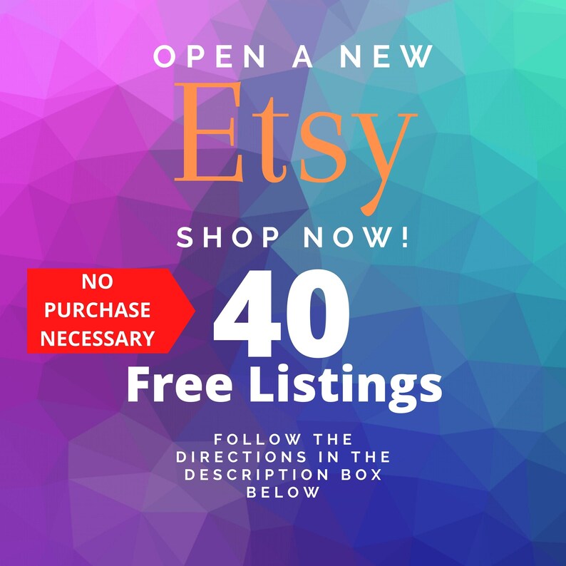 40 Free Listings When You Open A New Etsy Shop Referral Link - Etsy