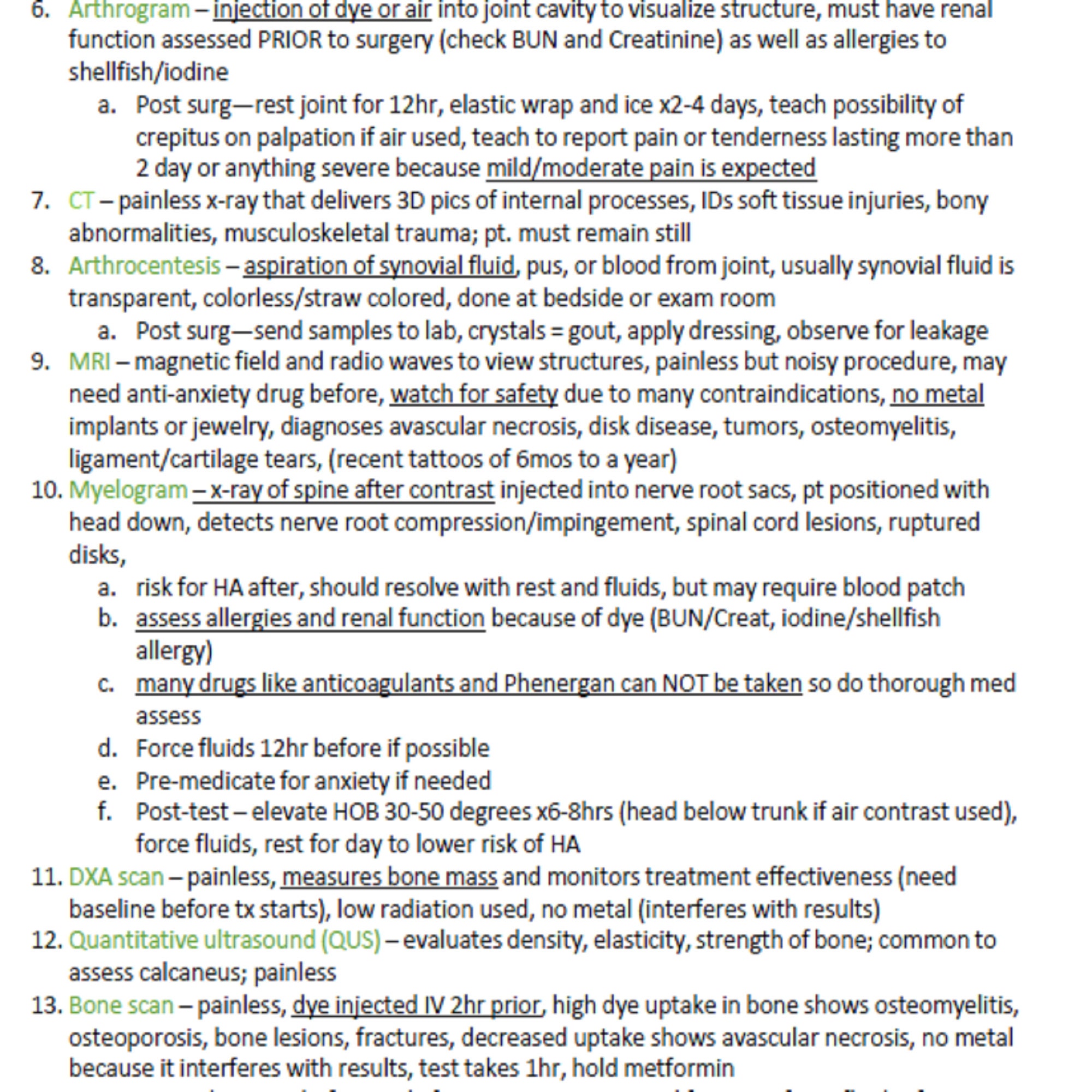 Colorful Orthopaedical Nursing Notes 23 Pages PDF Instant Digital ...