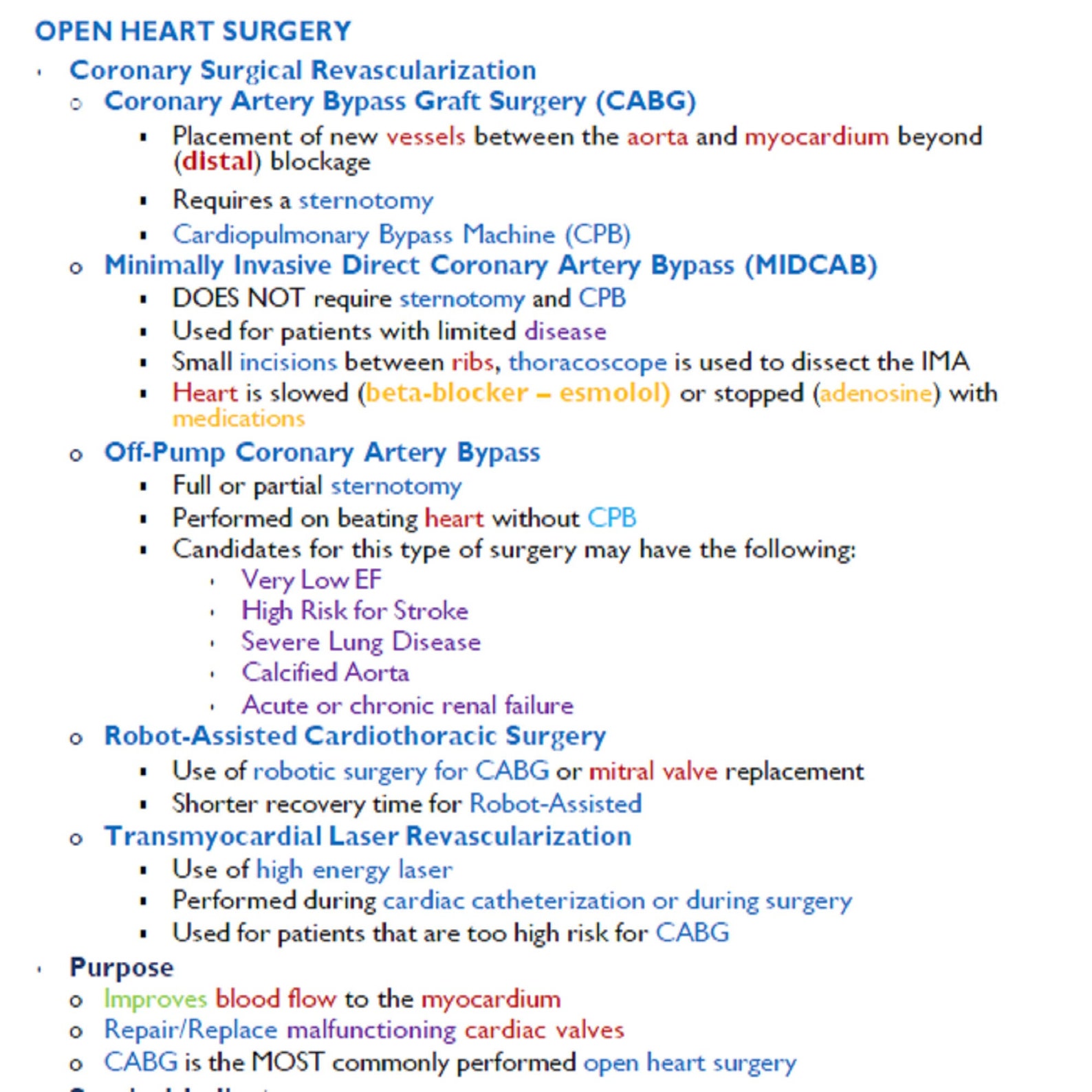 Colorful Heart Surgery Nursing Notes 3 Pages PDF Instant Digital ...