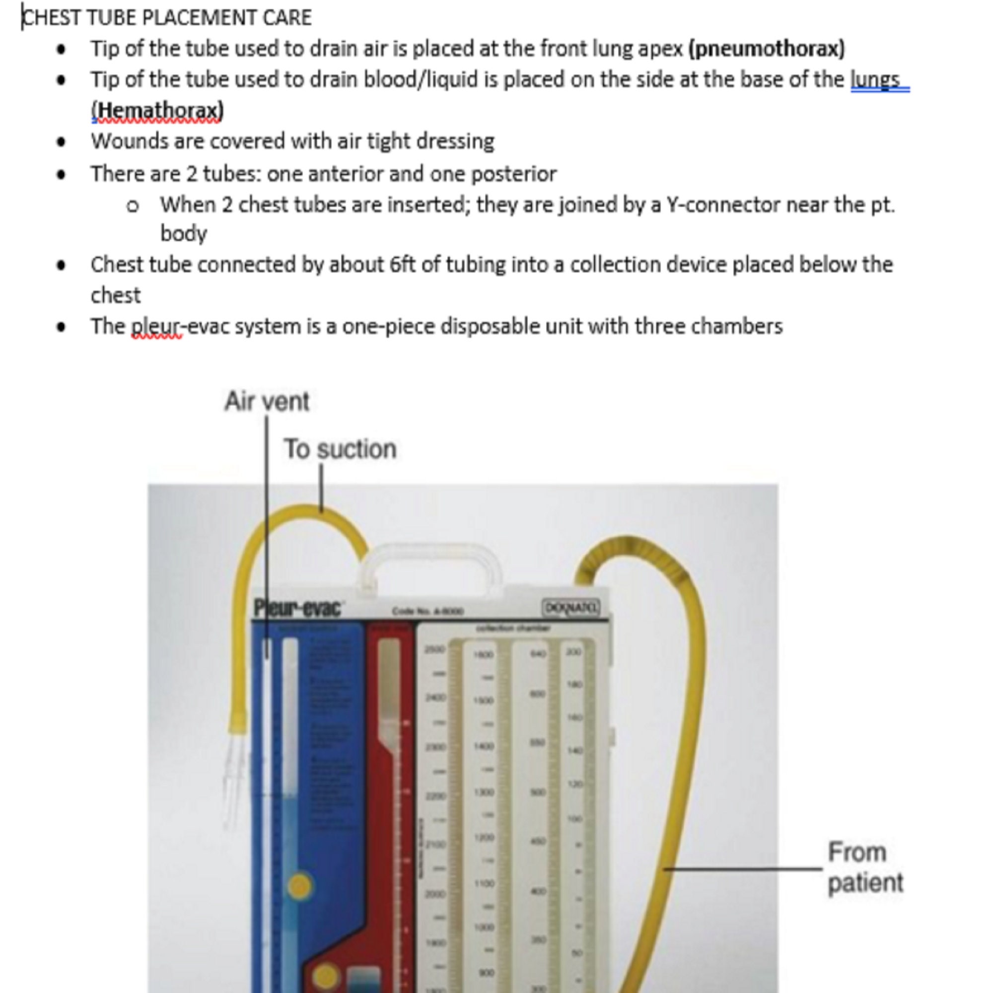 Chest Tube 5 Pages Study Guide of Everything You Need to Know for Your ...