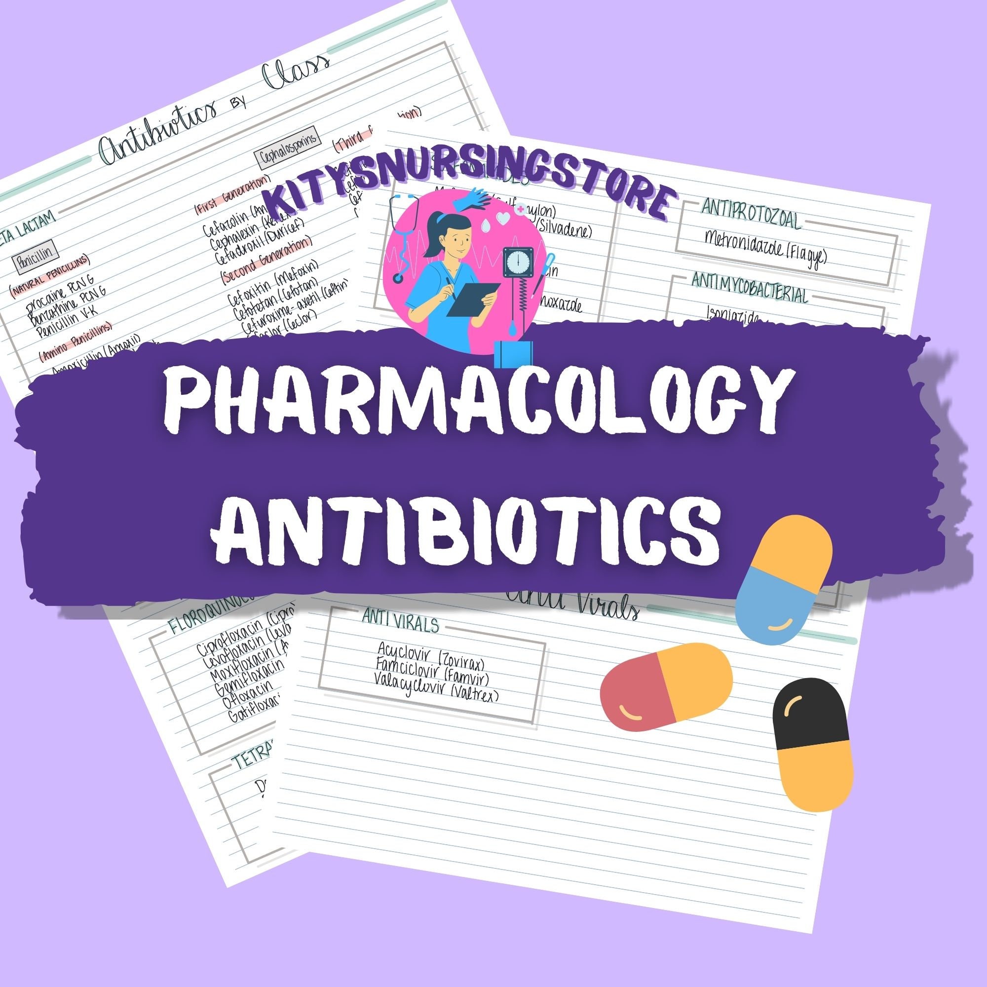 Antibiotic Pharmacology and Pathology 5 Pages Pdf Printable Immediately ...