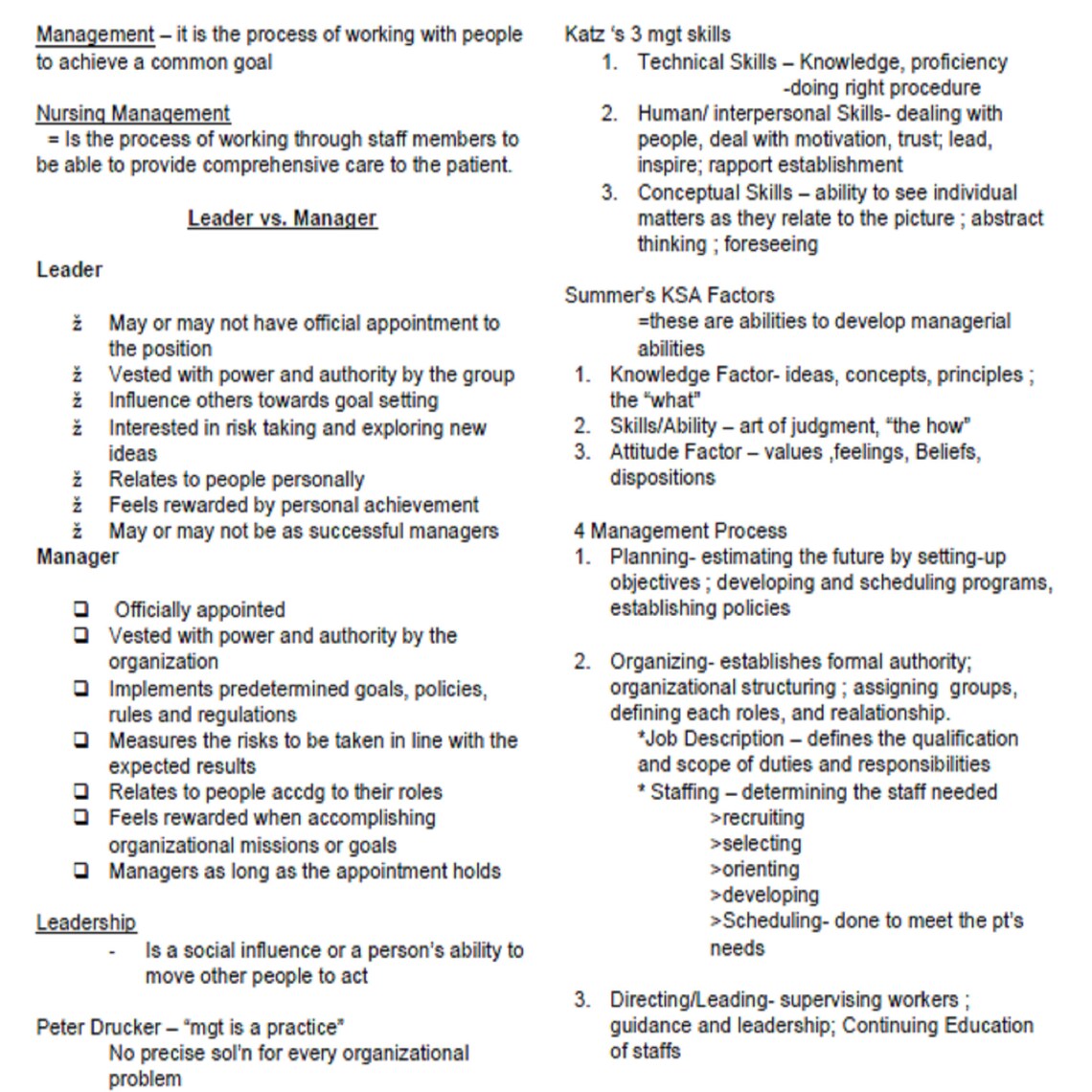 30 Pages Nursing Leadership and Management Study Guide - Etsy