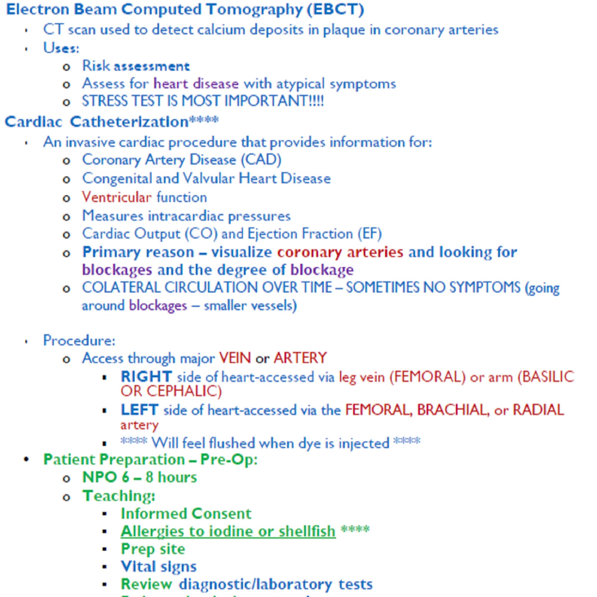 Colorful Cardiac Nursing Study Guide 28 Pages PDF Instant Digital ...