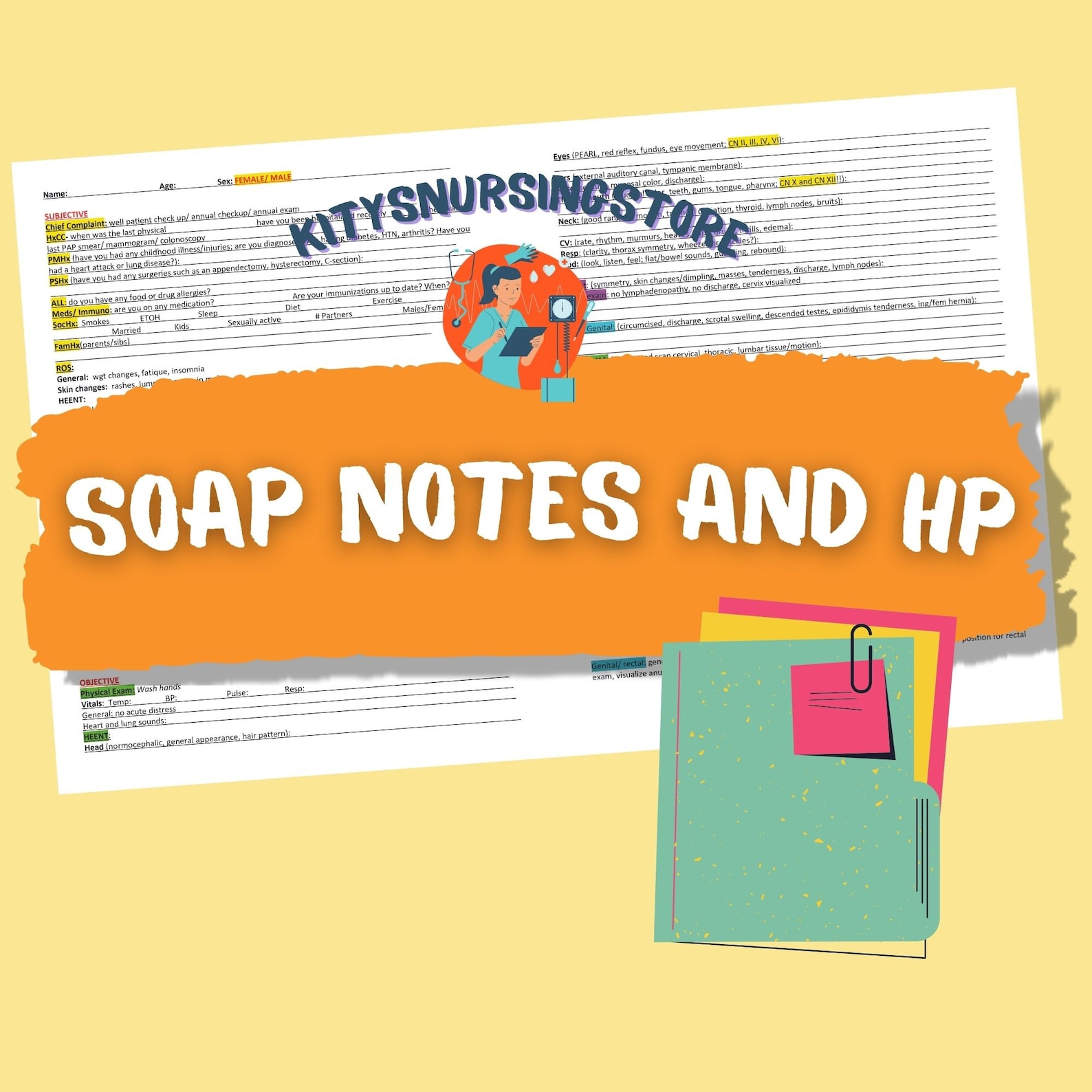 Provider SOAP and Complete H P Notes for NP, Pa and Md Students 2 Pages ...
