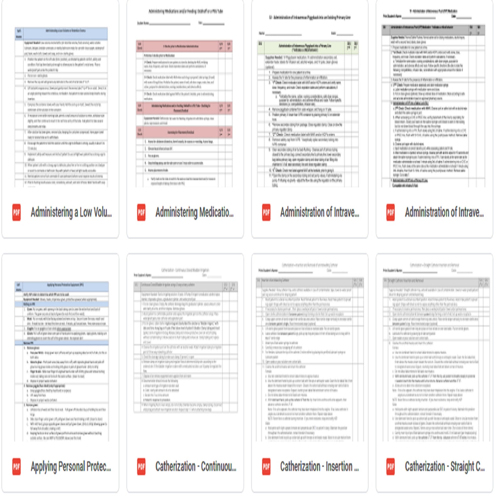 Nursing Skills Study Packet Skills Checklist Printable - Etsy