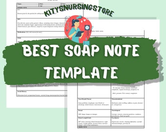 Veterinary Soap Note Template - Etsy