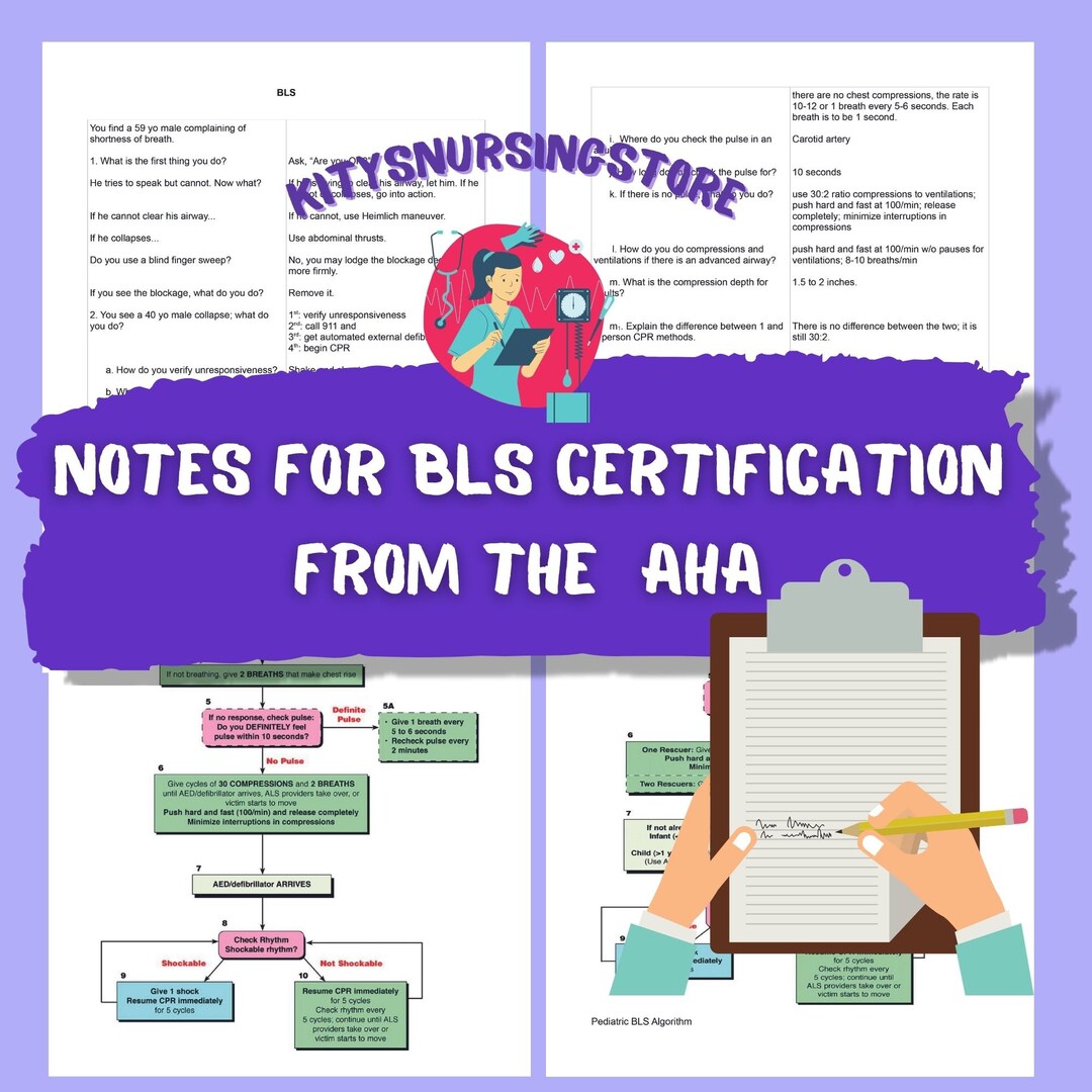 Basic Life Support (BLS) Certification Nursing Notes to Pass 2021 Exam ...