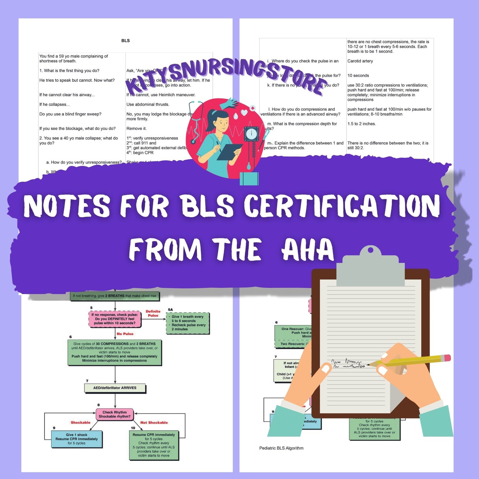 Basic Life Support (BLS) Certification Nursing Notes to Pass 2021 Exam ...