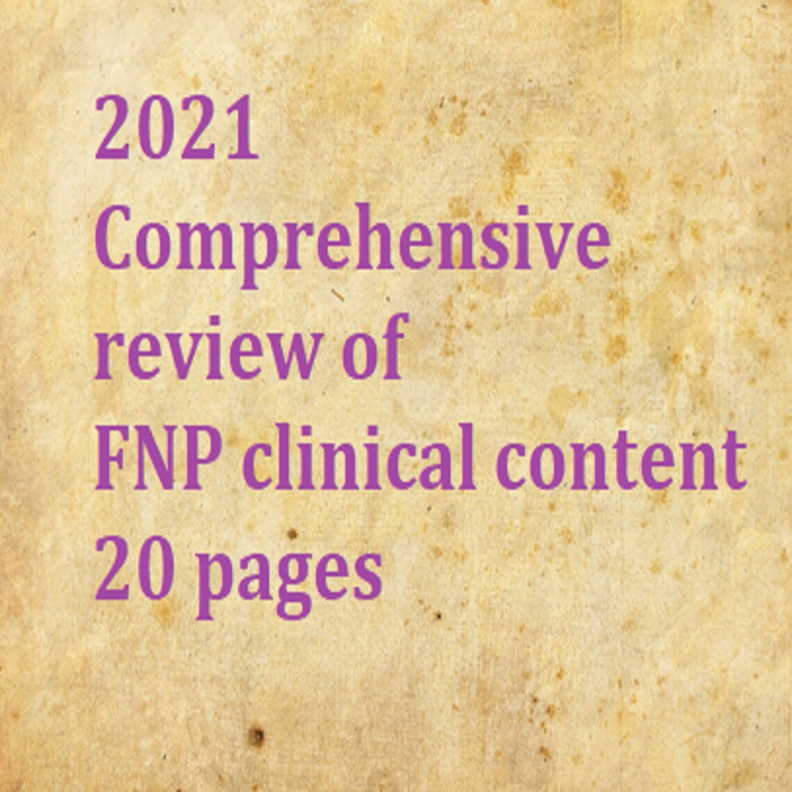 2021 Comprehensive Review of FNP Clinical Content 20 Pages - Etsy