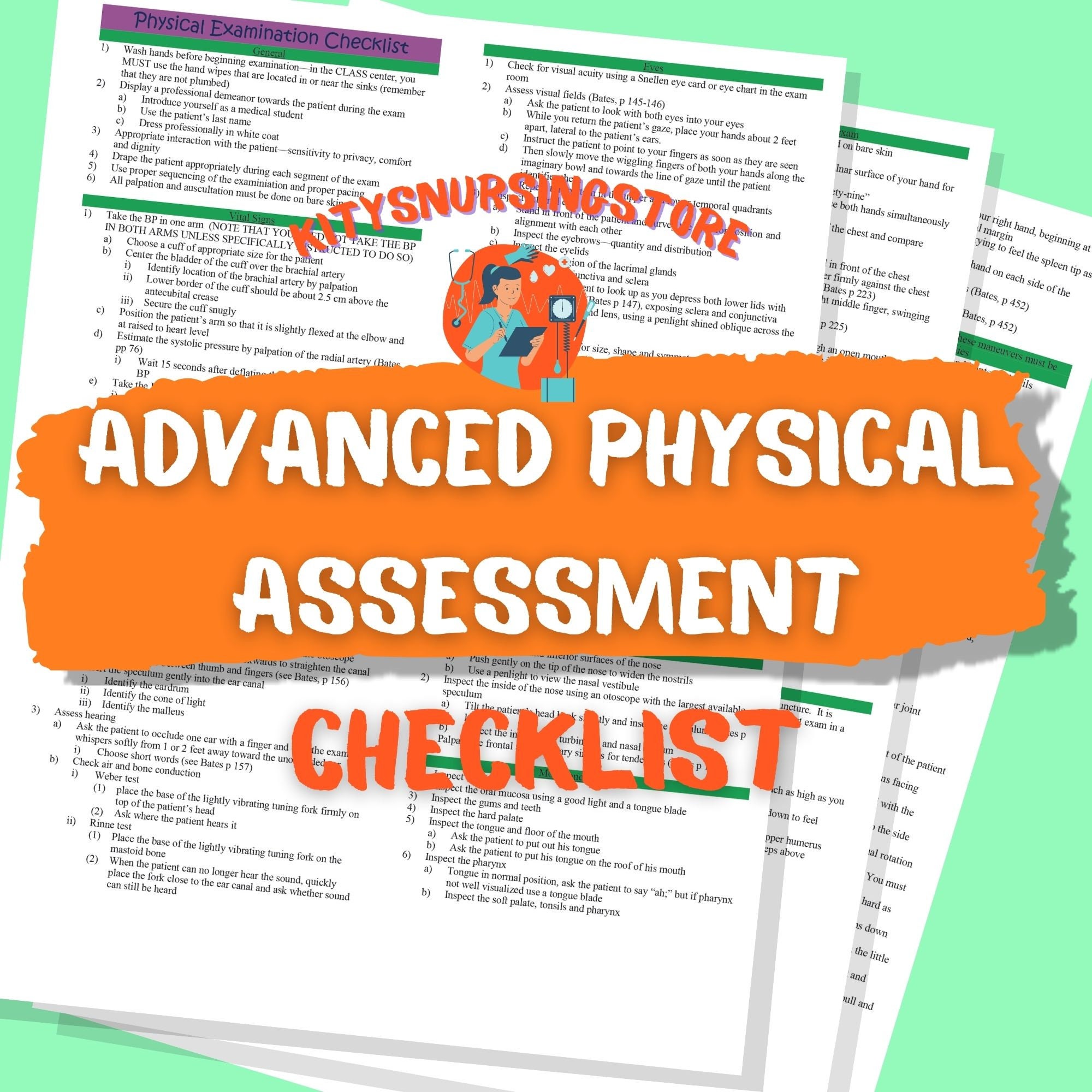 Nursing Physical Assessment Form Checklist