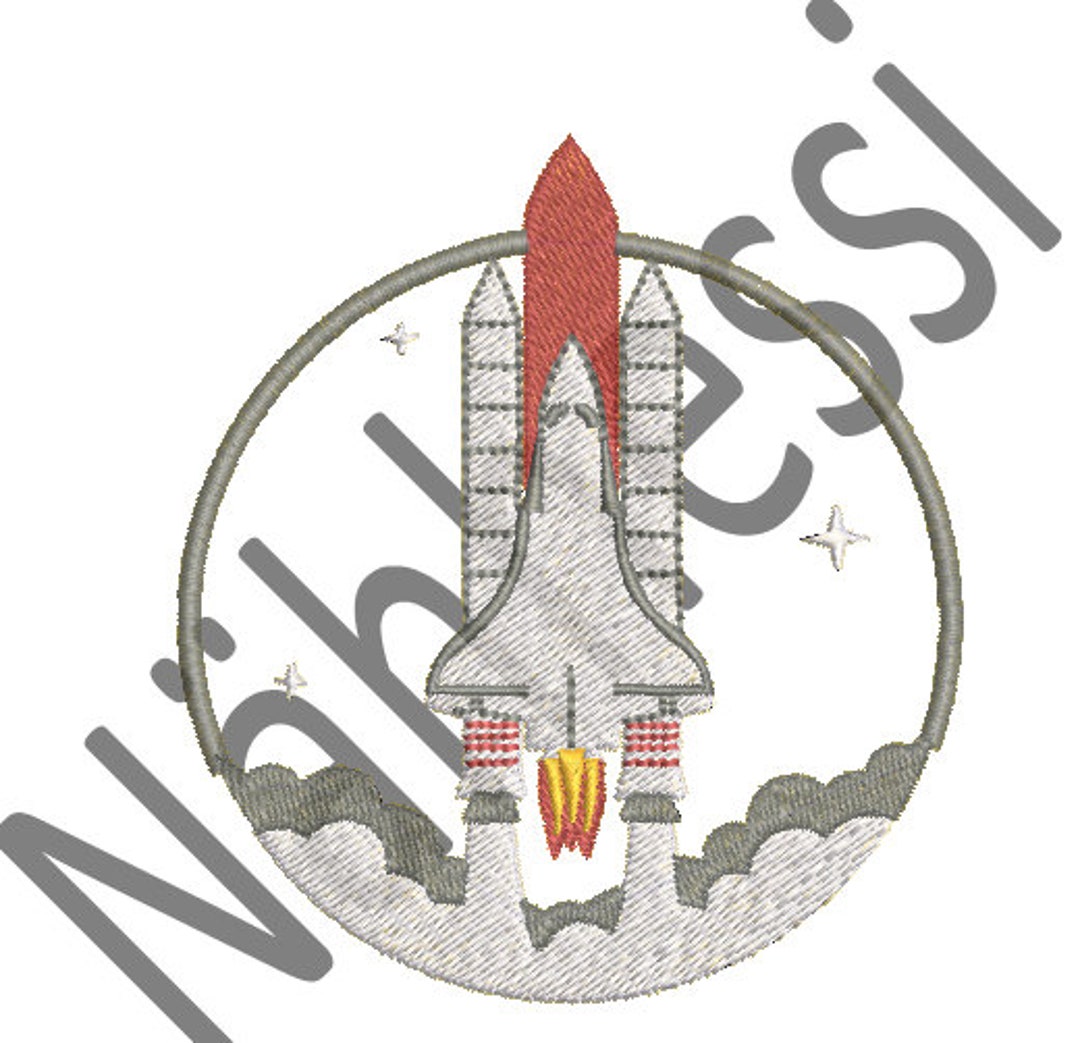 Embroidery File Application File Space Shuttle 10x10 - Etsy
