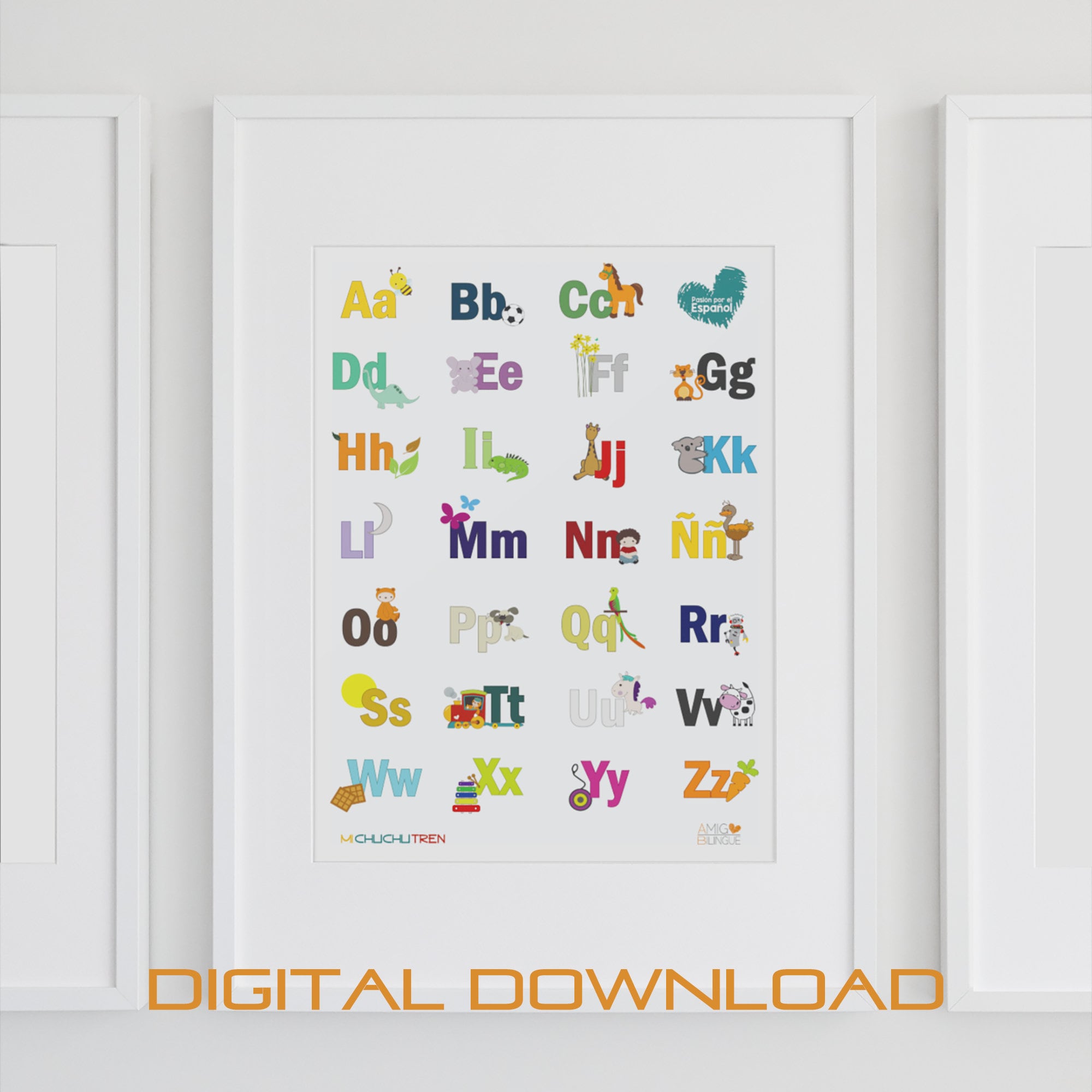 ABC POSTER Spanish Letters- Abecedario En Español - Educational ...