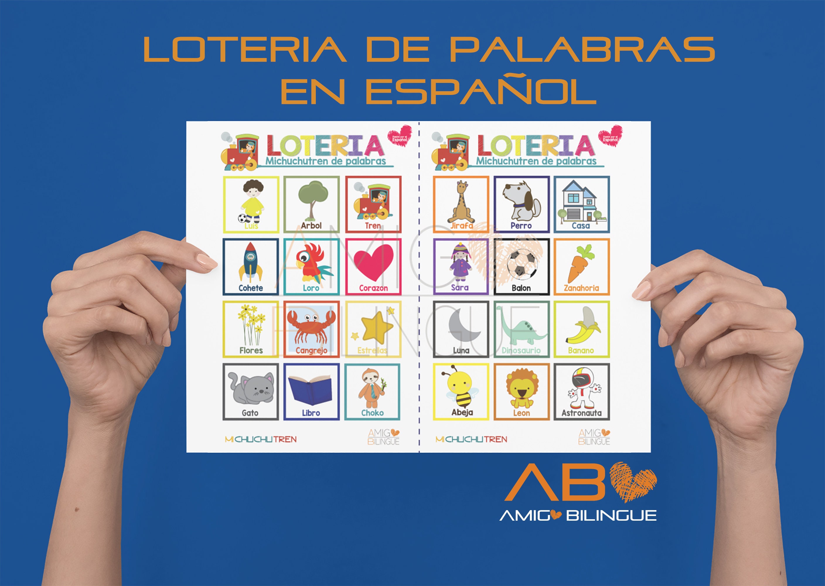 Loteria - Vocabulario (vocabulary) and Matching Game. Instant Download ...