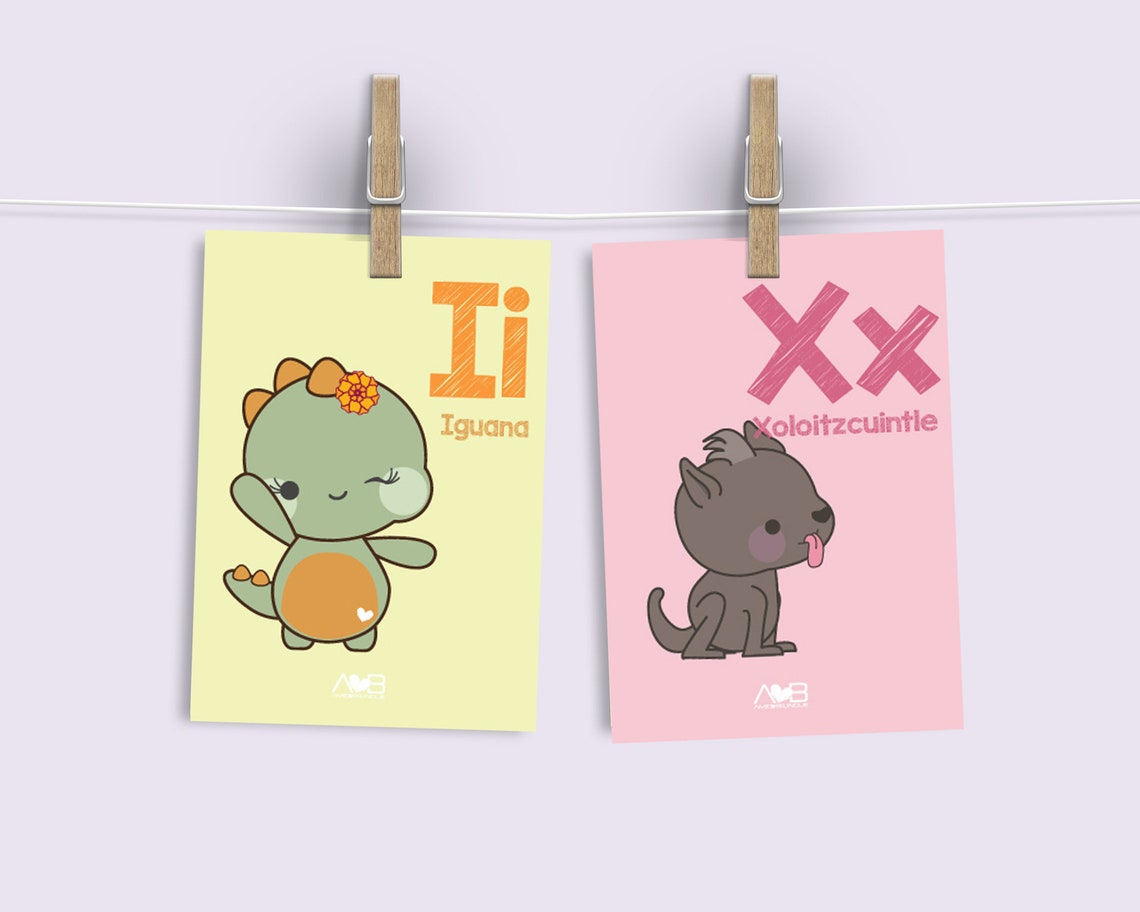 Alphabet Spanish Animals Cards Instant Download, Flash Cards ...
