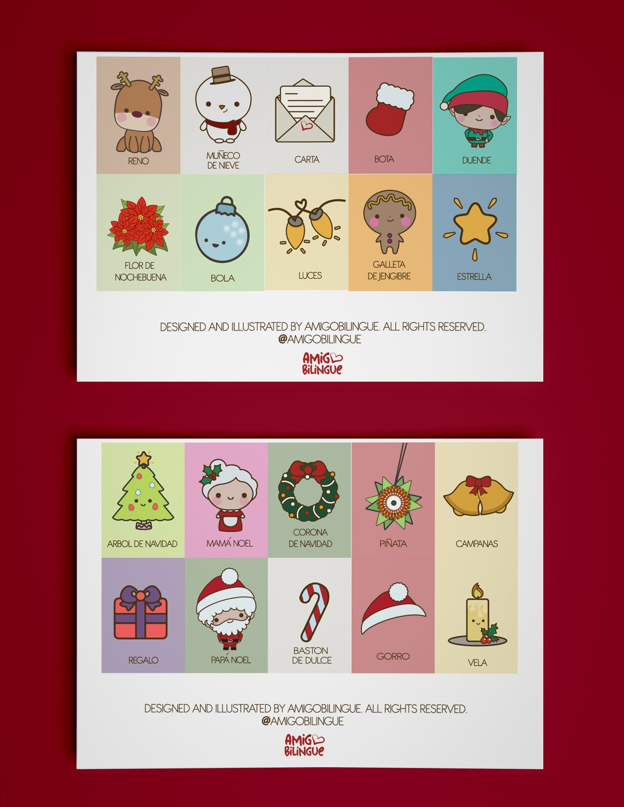 Christmas Loteria, Loteria De Navidad. - Spanish Resource - Etsy