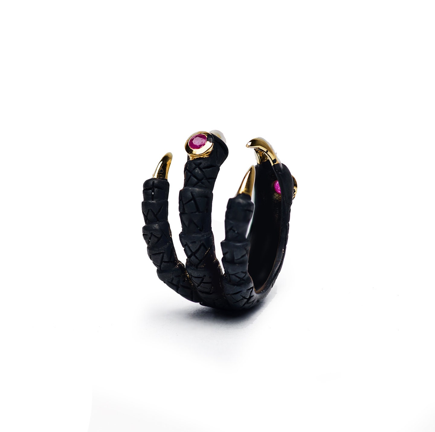 Handmade 925 Sterling Silver Paradisa Ruby Open Ring With Gold - Etsy