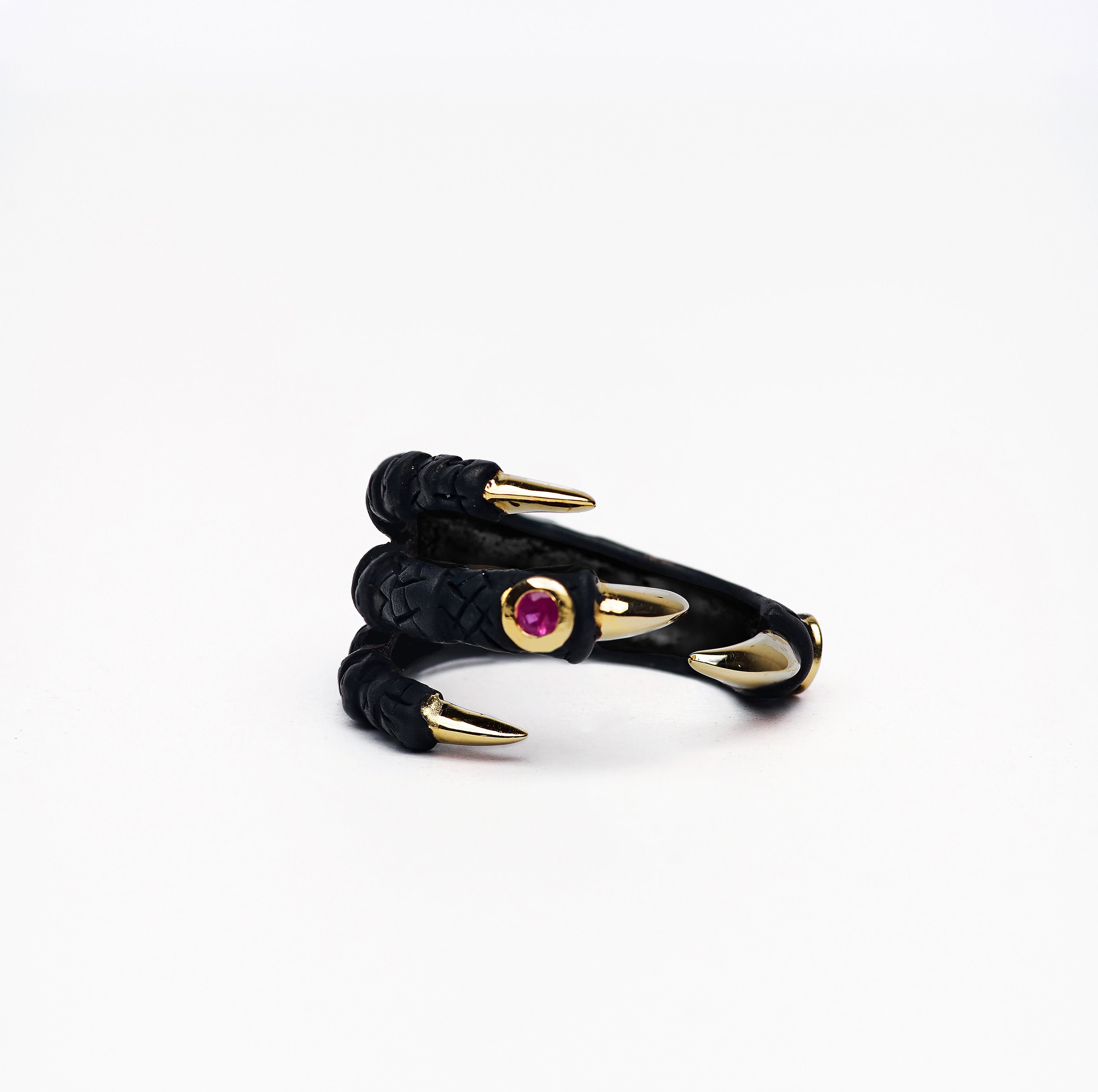 Handmade 925 Sterling Silver Paradisa Ruby Open Ring With Gold - Etsy
