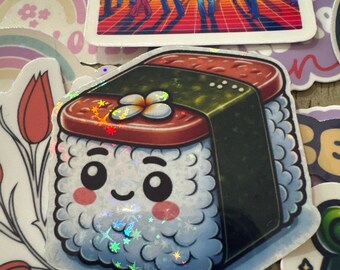 Musubi Sticker Cute Musubi Vinyl Sticker Musubi Vinyl Sticker Foodie ...