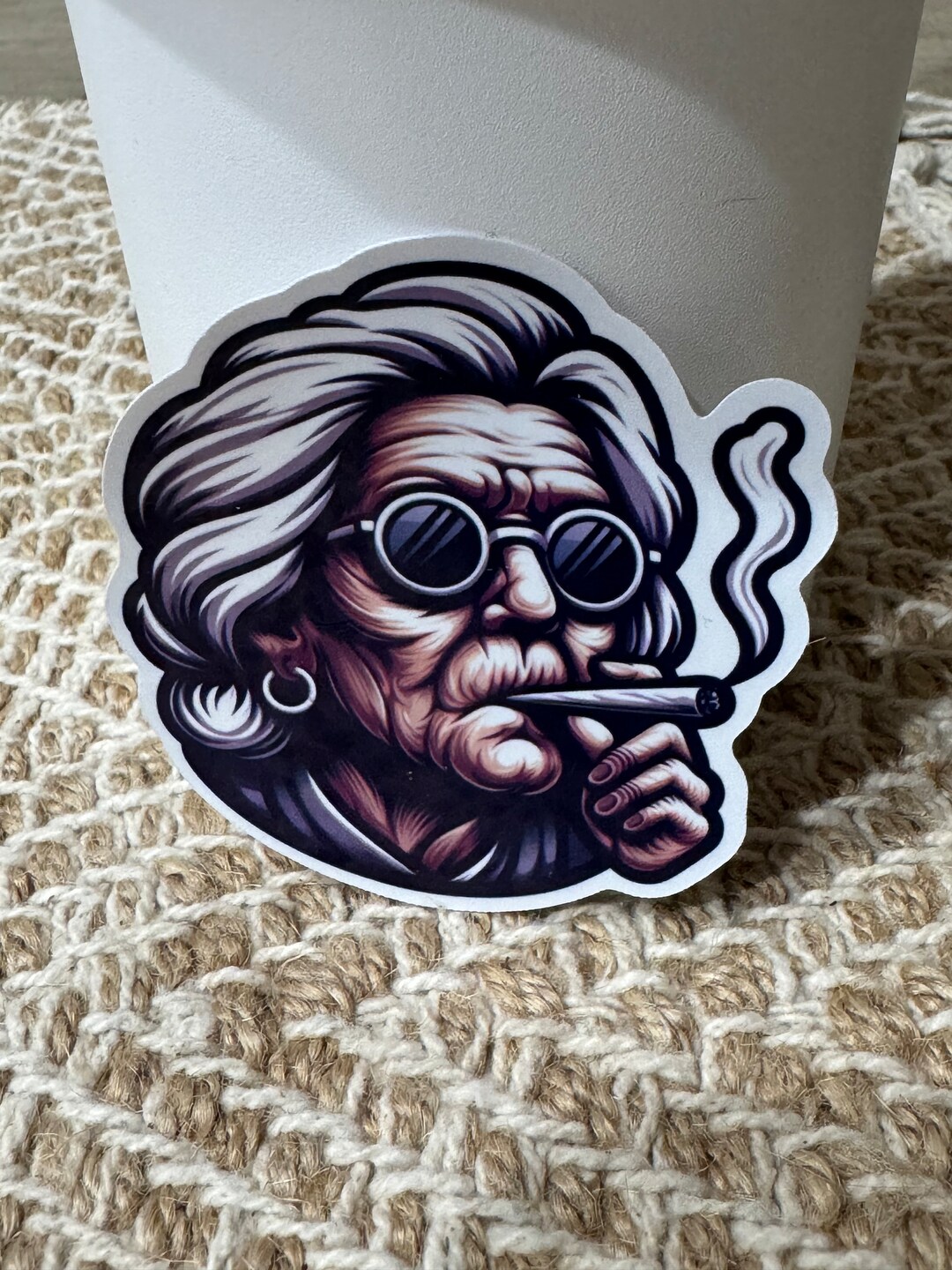 Marijuana Smoking Lady Vinyl Stickers - Etsy