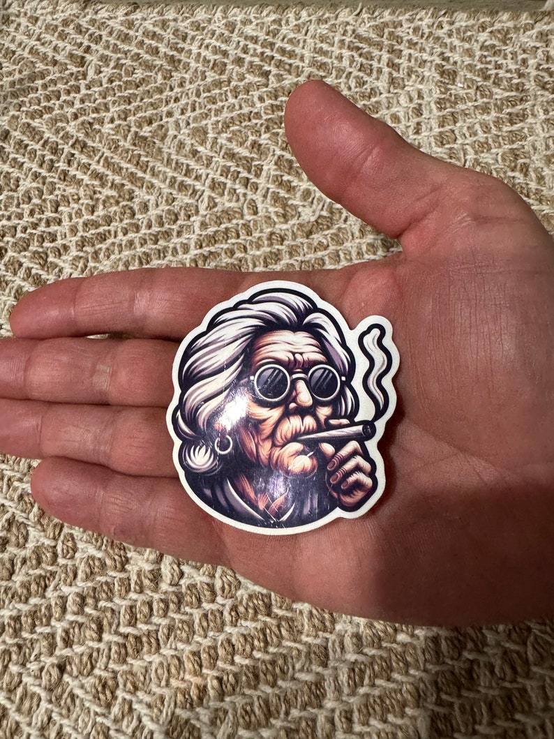 Marijuana Smoking Lady Vinyl Stickers - Etsy