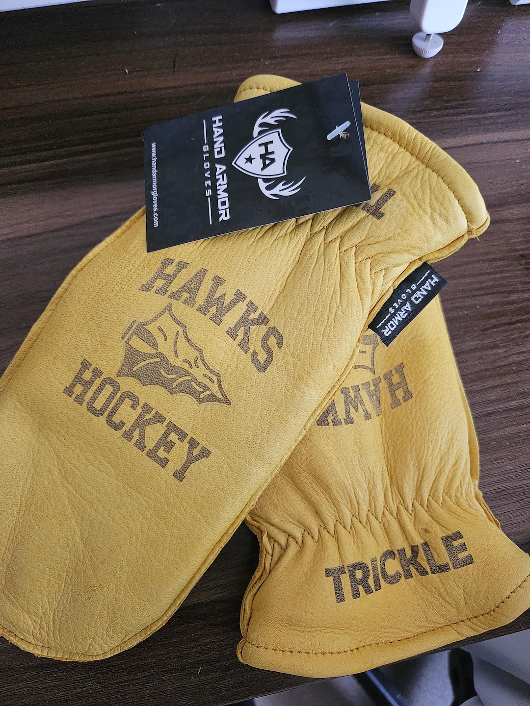 Fully Lined Deerskin Personalized Chopper Mittens With Fingered Glove ...