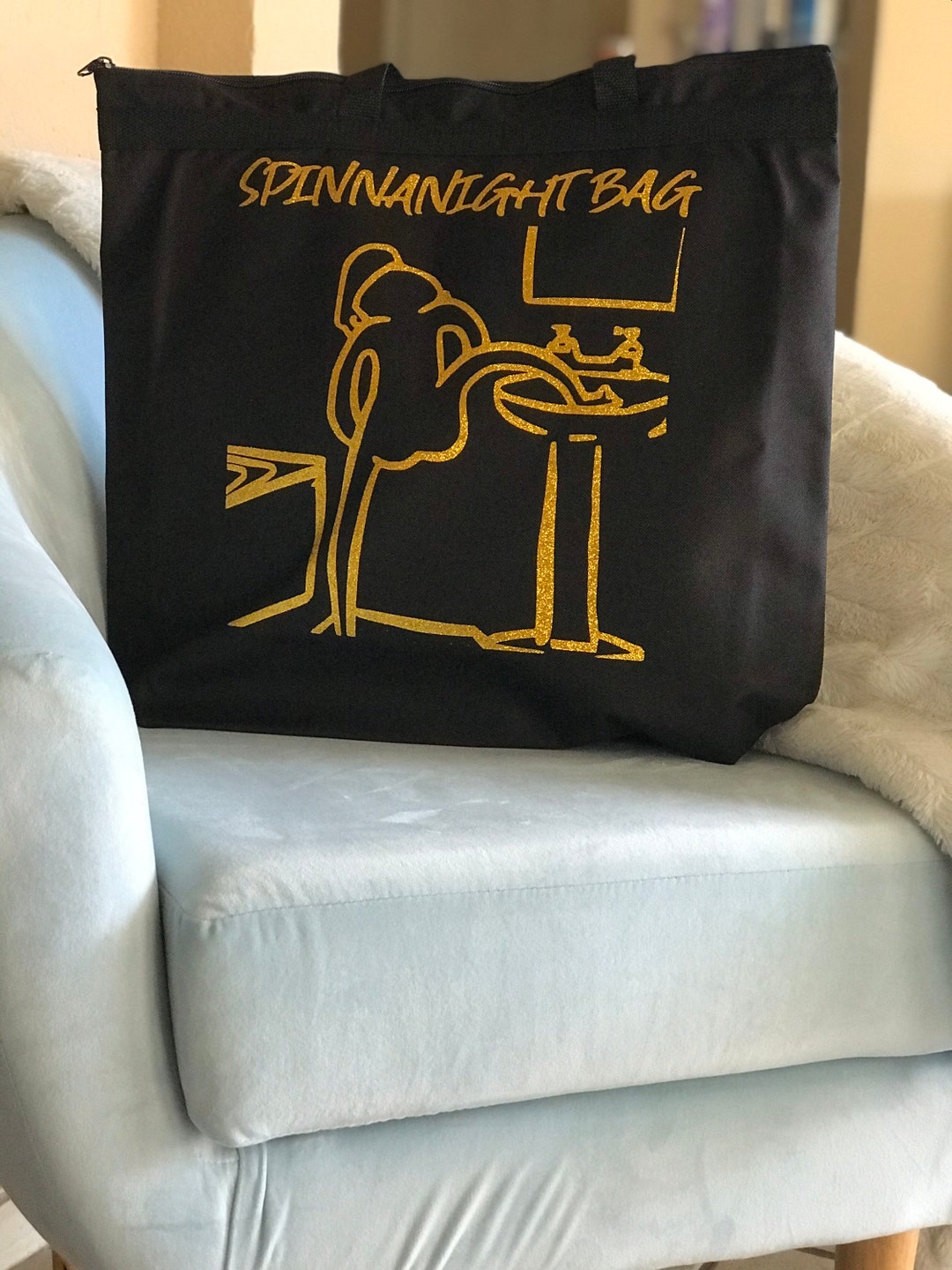 Personalized Spinnanight Bag: Gold or Silver, Fun Design - Etsy