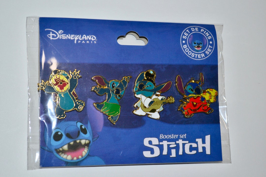 Disneyland Paris 4 Pin Stitch Booster Set - Etsy
