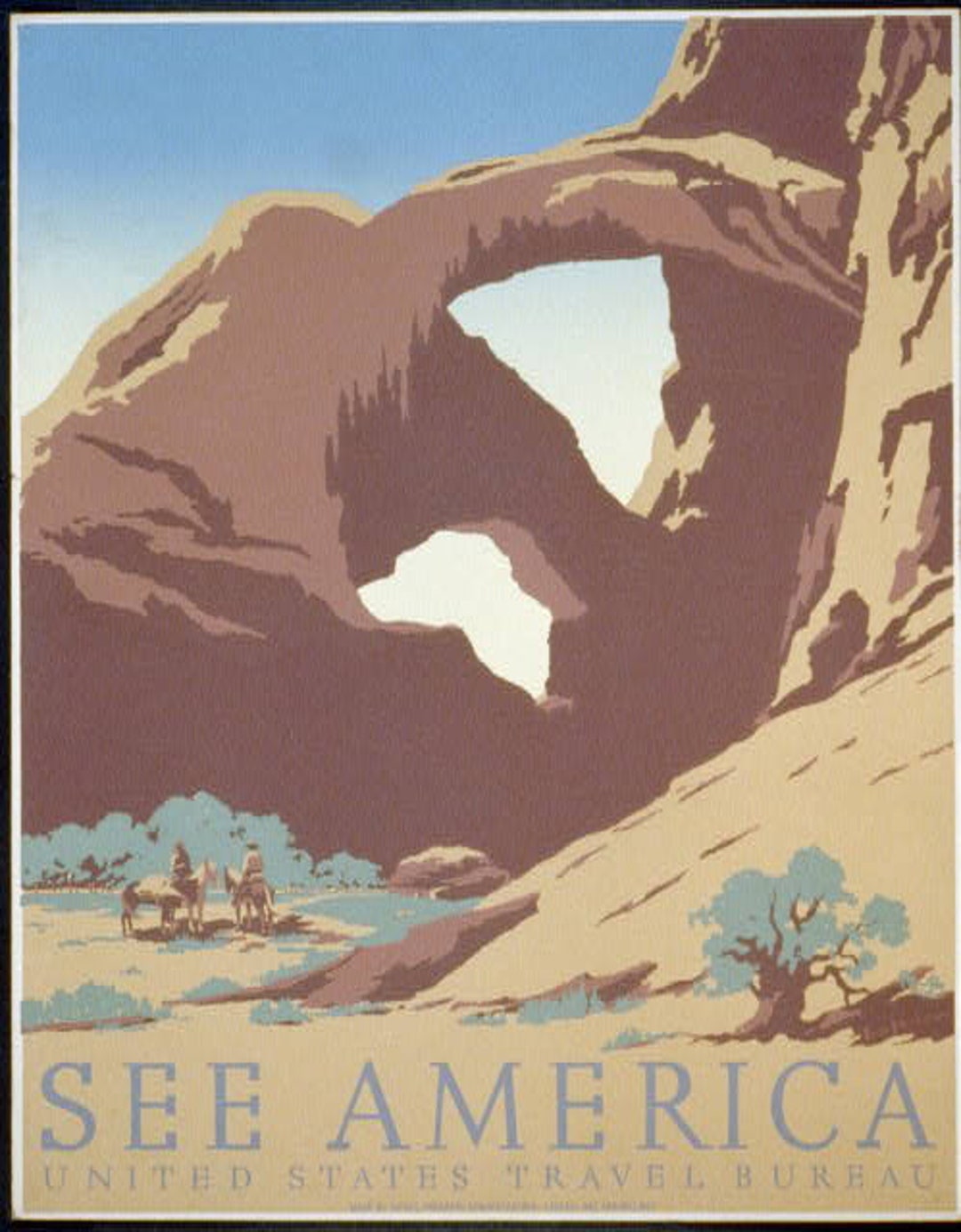Arches National Park WPA Travel Poster Digital Download - Etsy