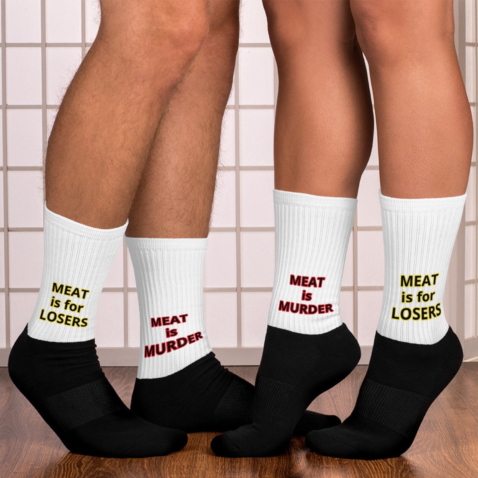 Vegan Socks: Meat is for Losers - Etsy