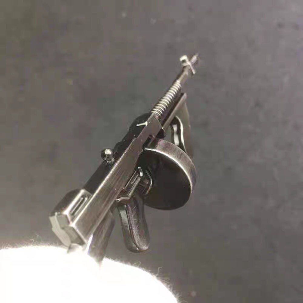 Big Size Thompson Tommy Submachine Miniature Toy Gun Model Key Ring ...