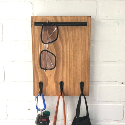 Tall Entryway Wall Organizer Hook Rack Wood Shelf Decor - Etsy