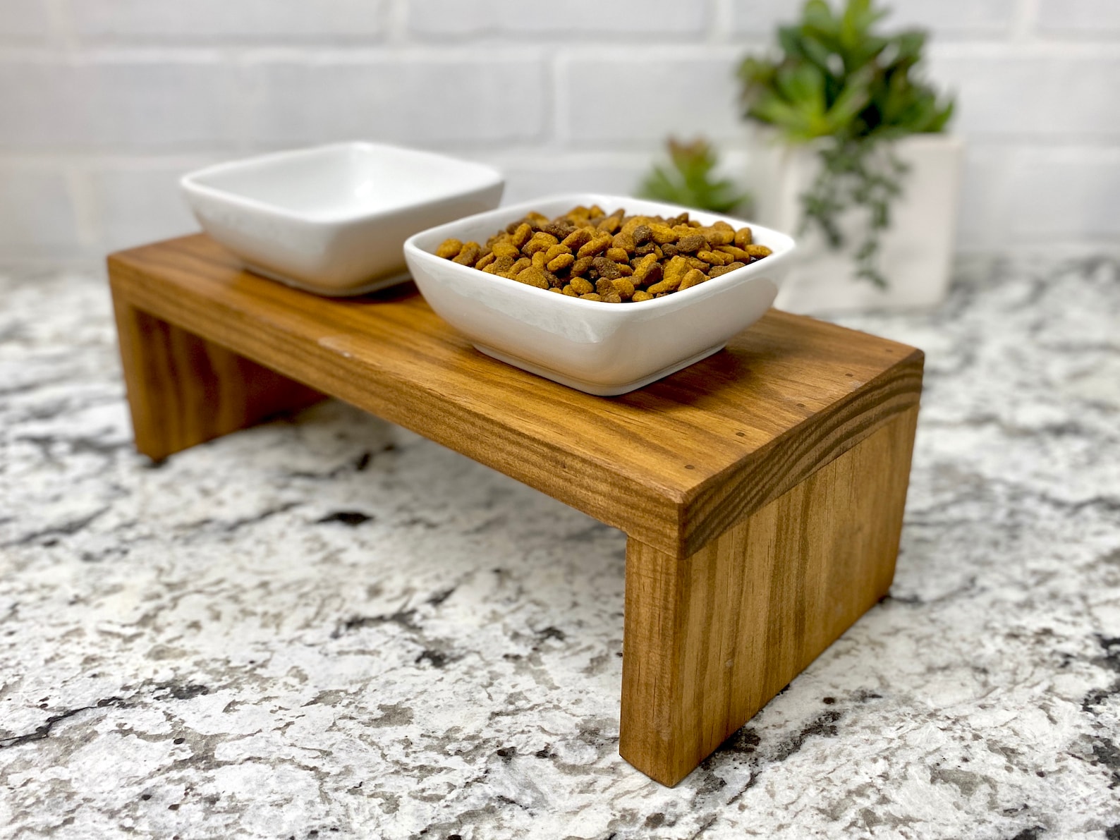 Farmhouse Cat Food Tray Elevated Feeding Station - Etsy