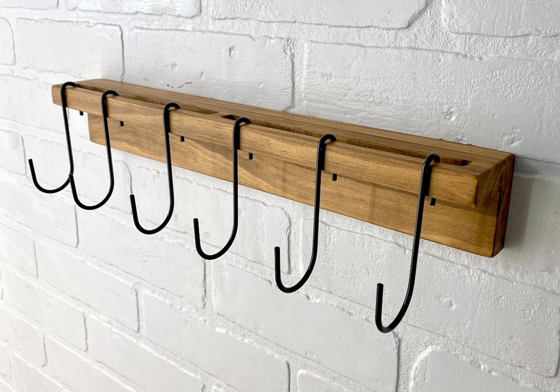 Pots and Pans Wall Hanger Wooden Kitchen Organizer Kitchen - Etsy