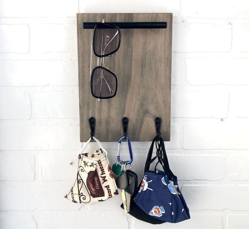 Vertical Entryway Wall Mask Organizer Sunglasses Hook Rack - Etsy