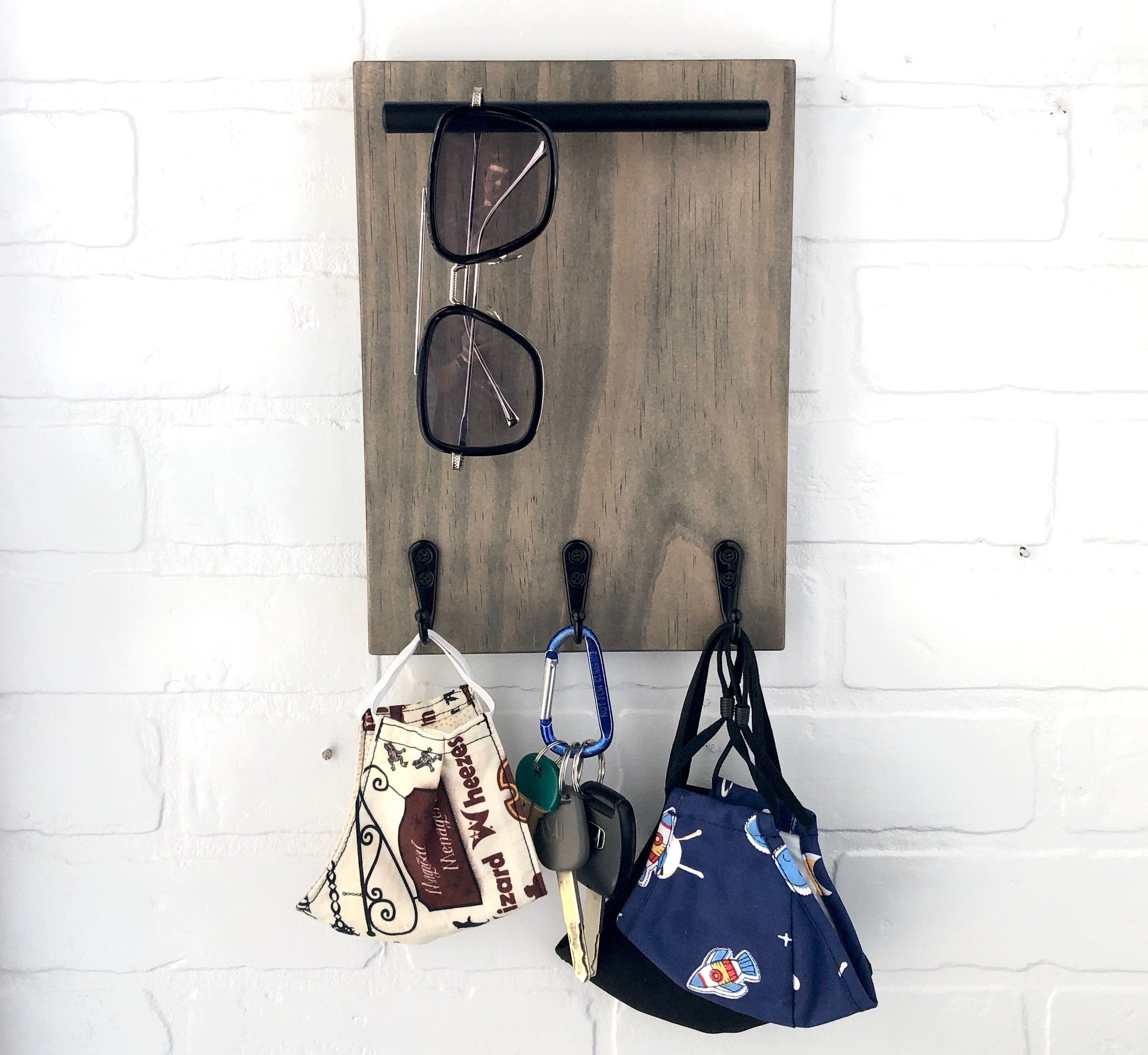 Vertical Entryway Wall Mask Organizer Sunglasses Hook Rack - Etsy