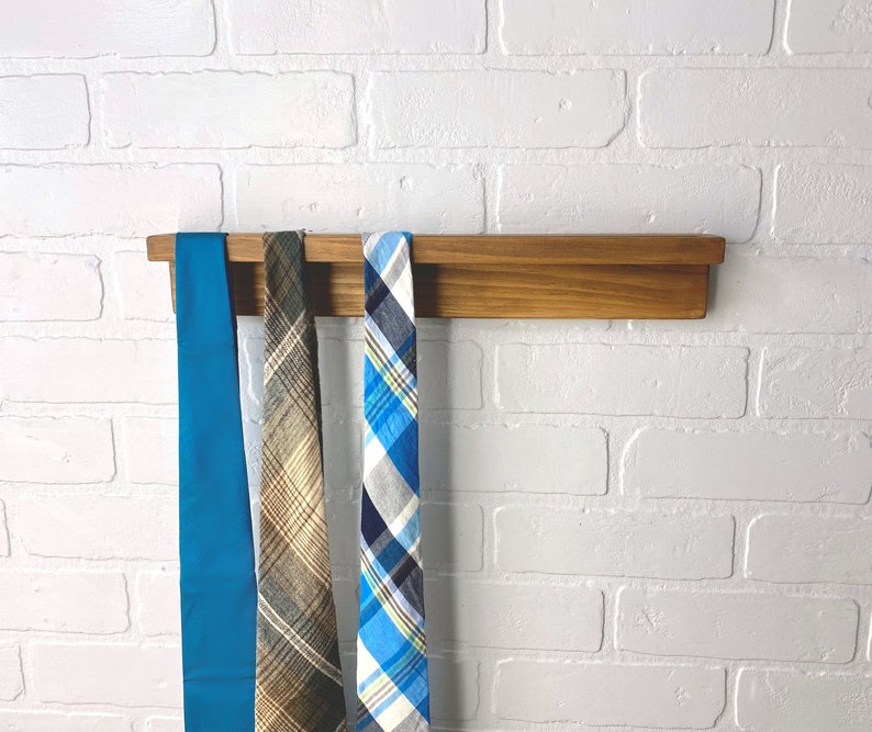 Necktie Hanger Wooden Tie Storage Closet Organizer - Etsy