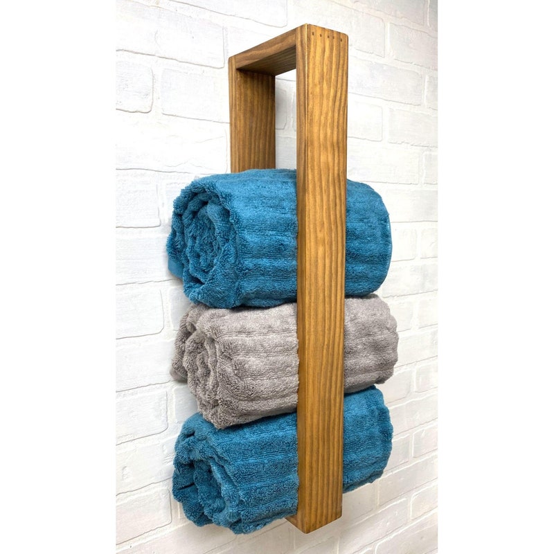 Wood Towel Rack - Etsy