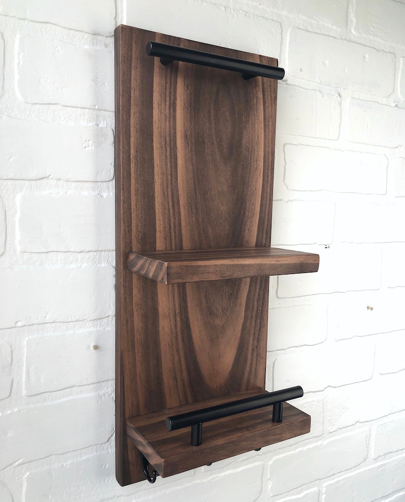 Tall Entryway Wall Organizer Hook Rack Wood Shelf Decor - Etsy