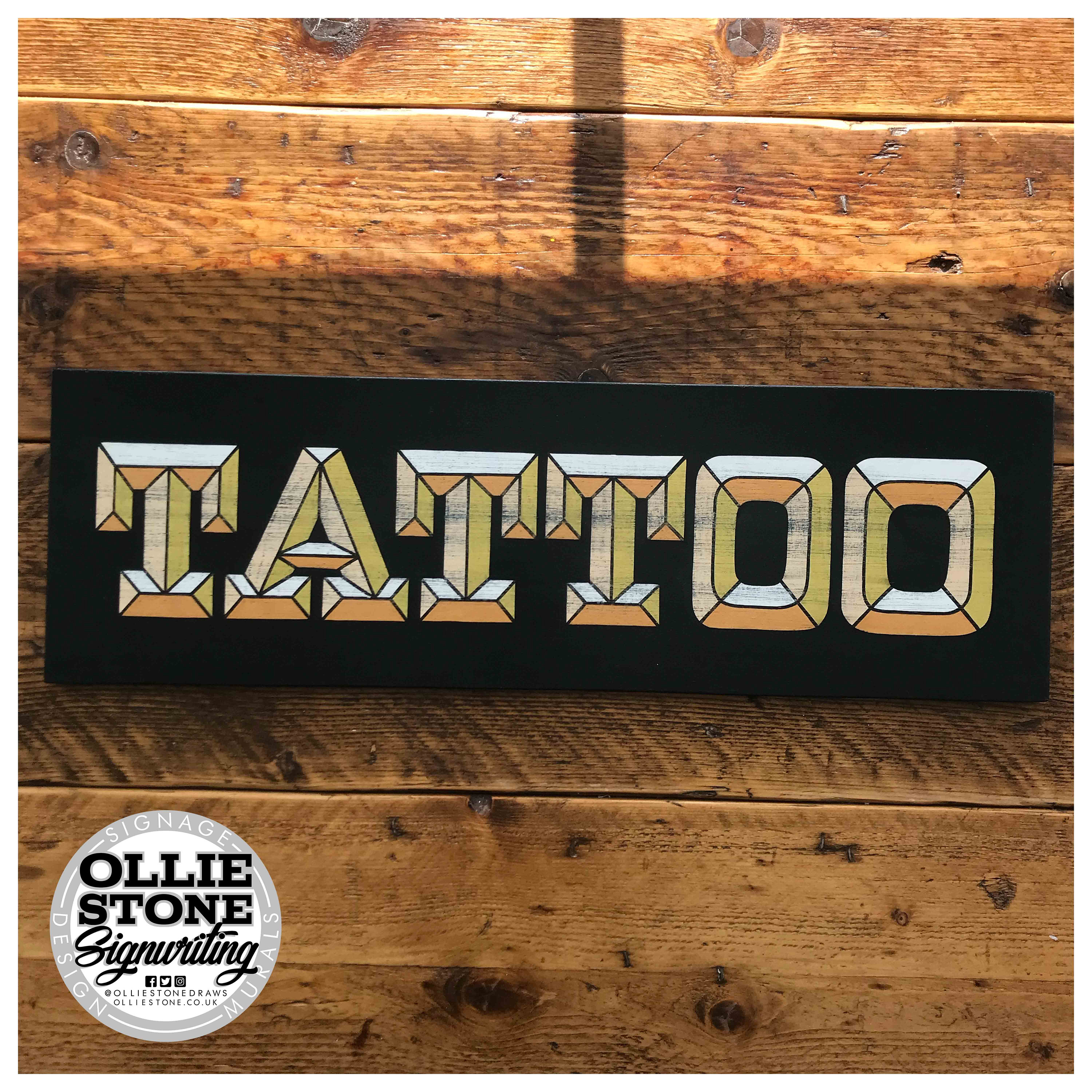 Tattoo Hand-painted Tattoo Sign Signage Custom Artwork - Etsy UK