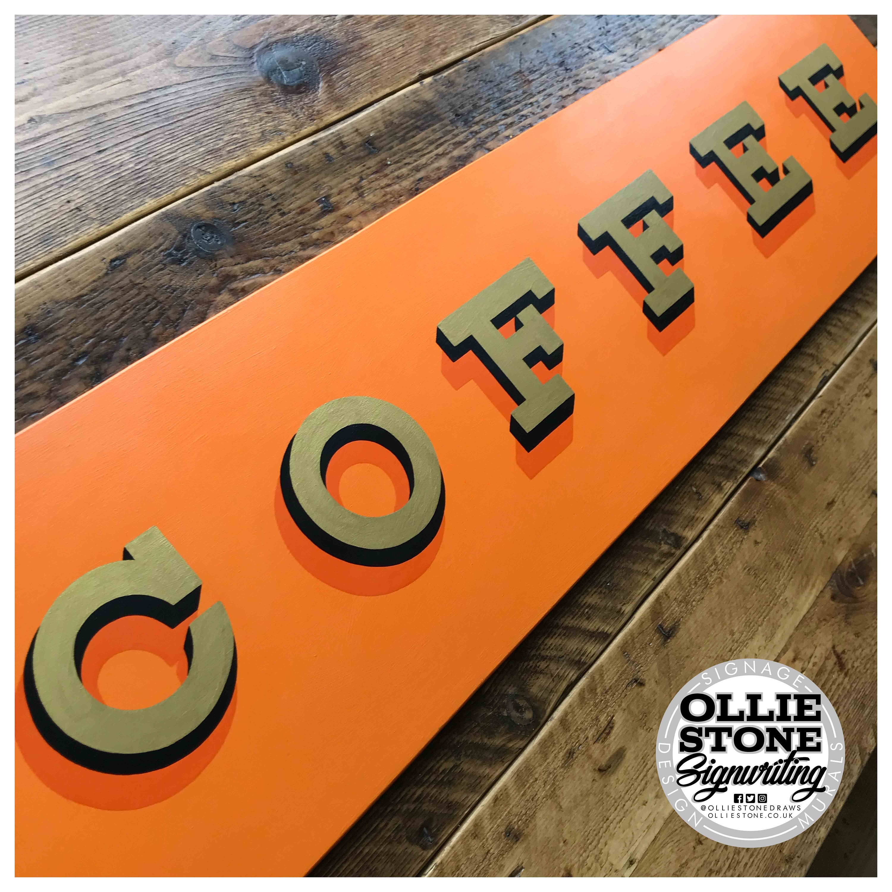 Coffee - Hand-painted Signage - Sign - Decoration - House - Art - Etsy UK