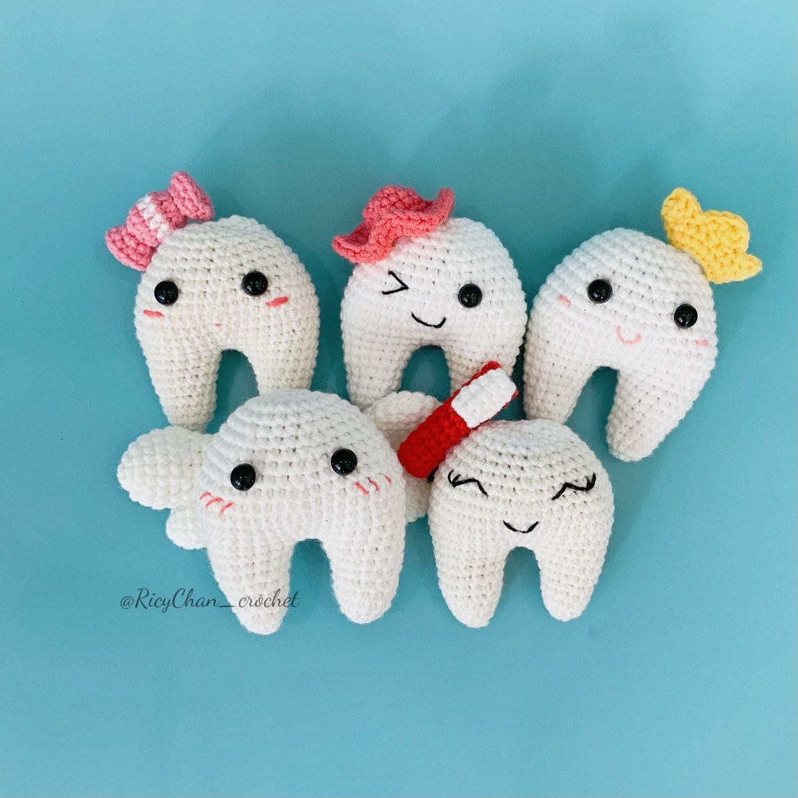 Crochet Tooth Pattern Bundle: 5 Items (PDF Pattern) - Etsy