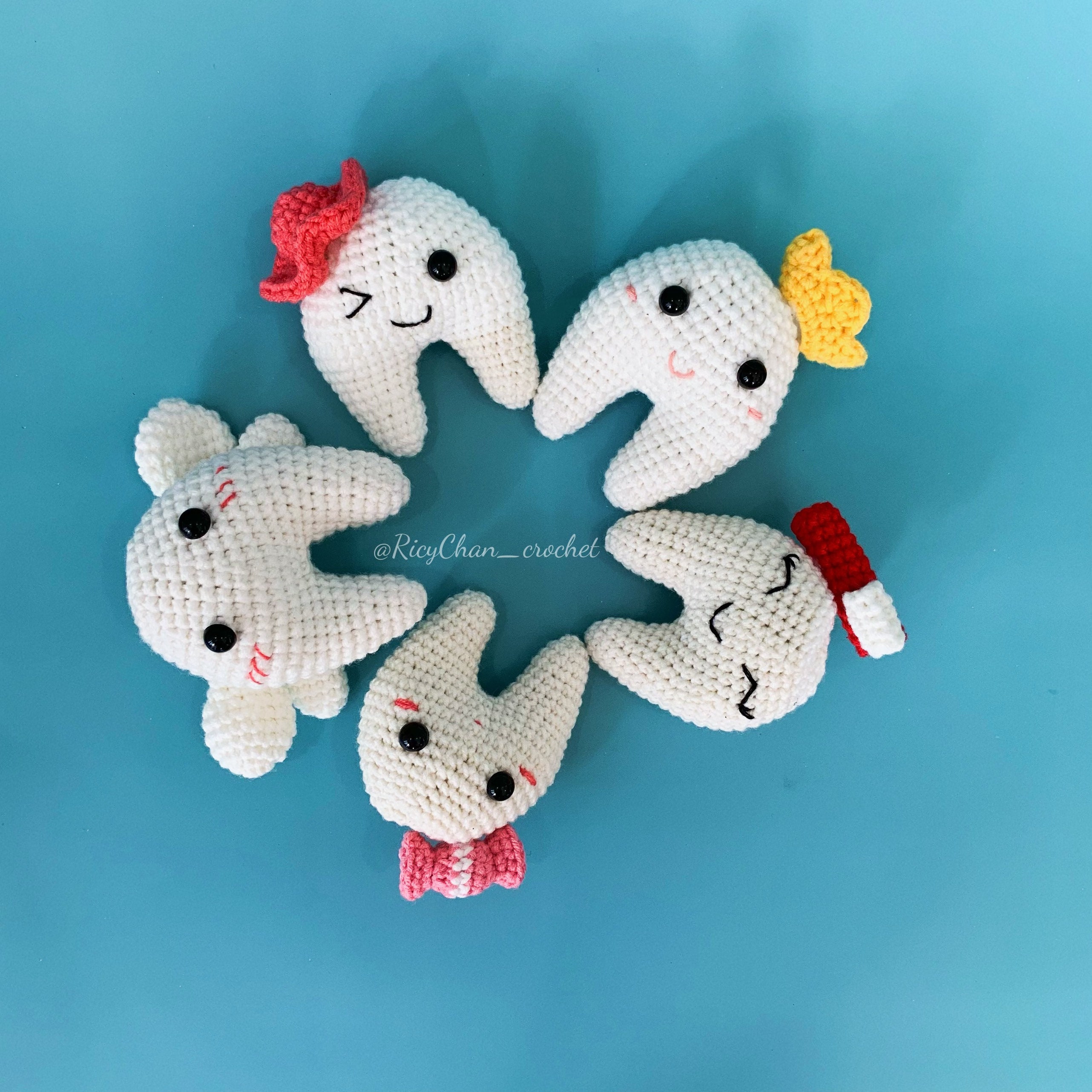 Crochet Tooth Pattern Bundle: 5 Items (PDF Pattern) - Etsy